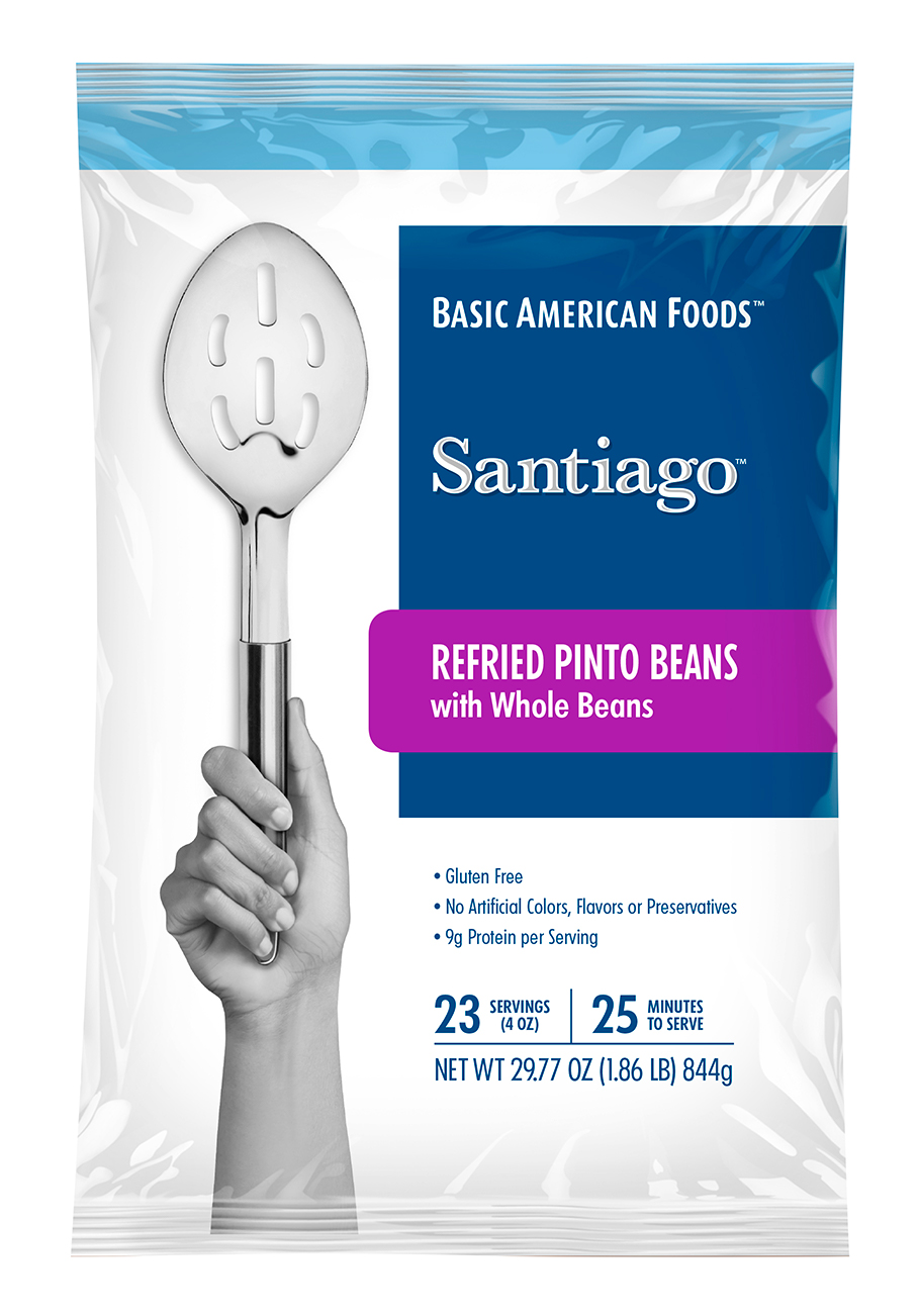 Santiago® Refried Beans - Basic American Foods - Foodservice