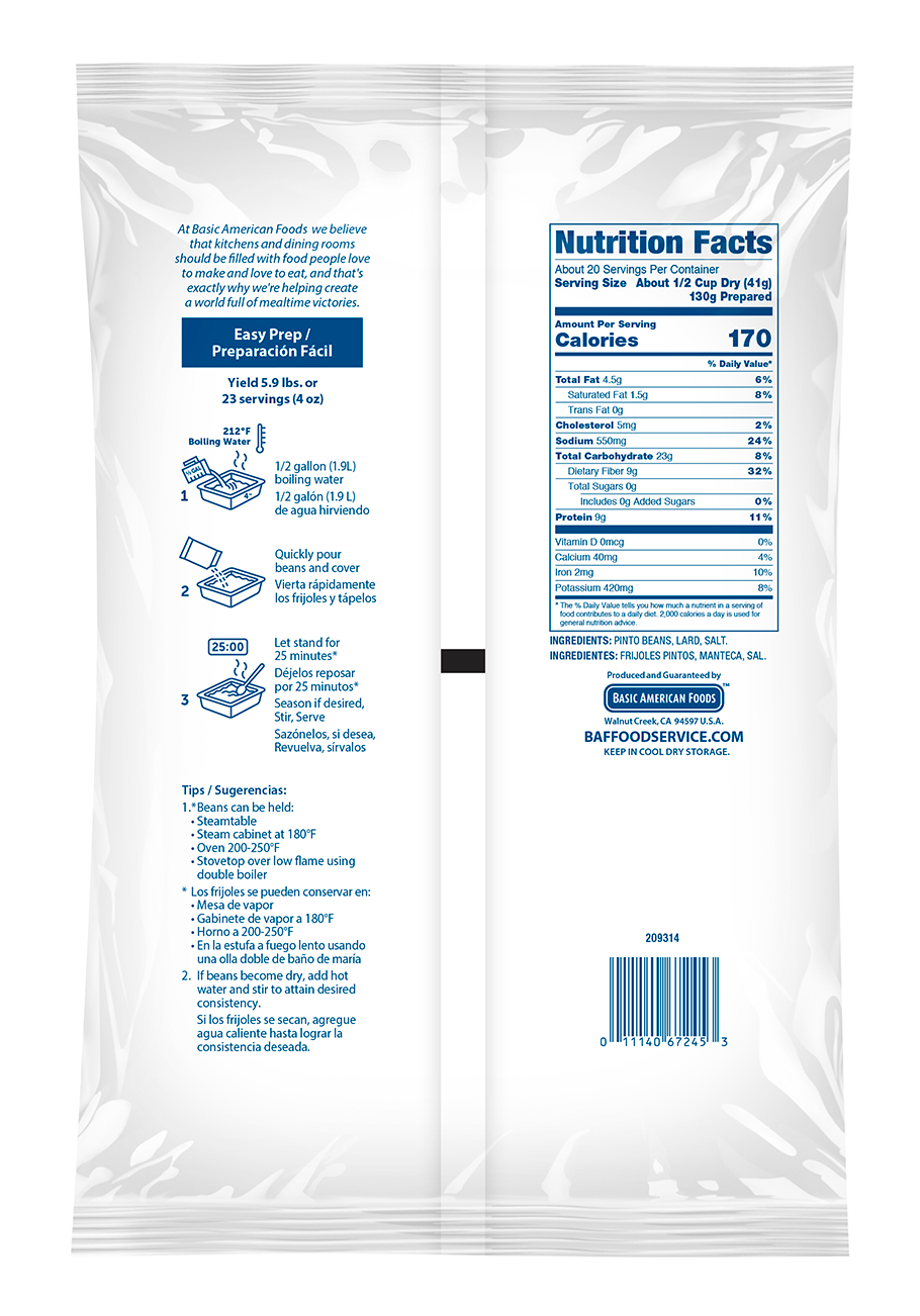 Santiago® Refried Beans - Basic American Foods - Foodservice
