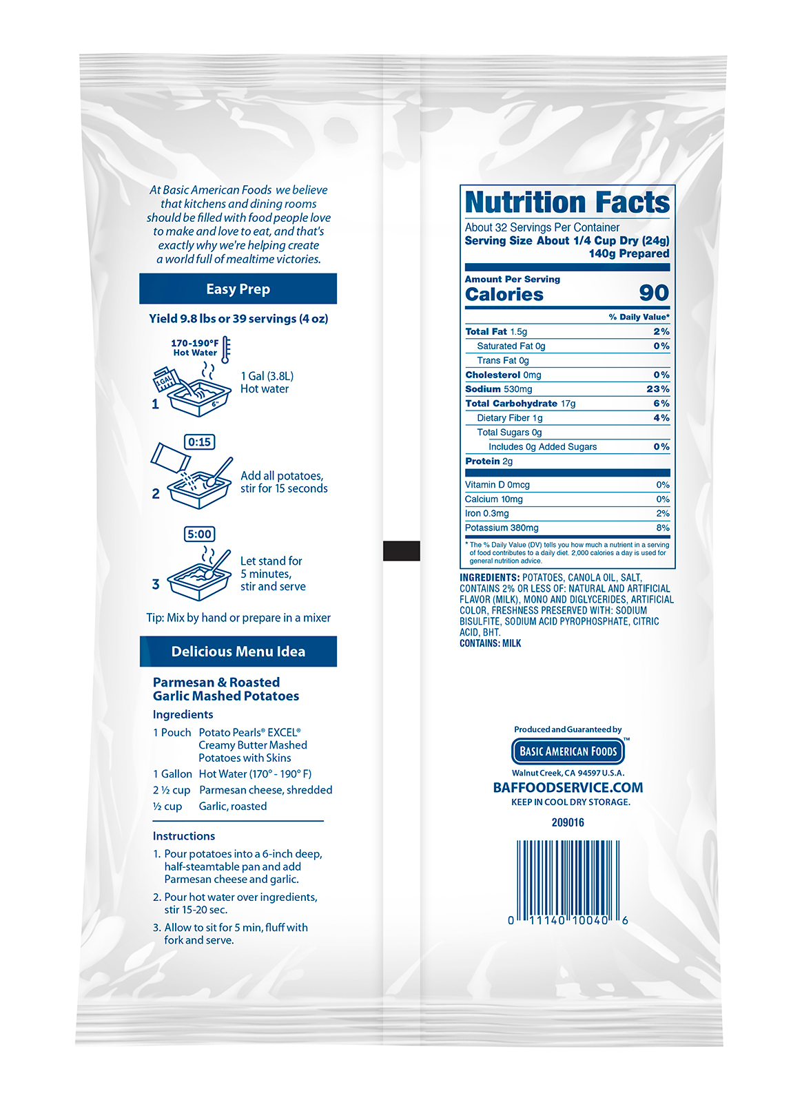 Potato Pearls® EXCEL® Creamy Butter Mashed Potatoes with skins - Basic ...