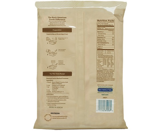 Potato Pearls® Country Style Mashed Potatoes - Basic American Foods ...